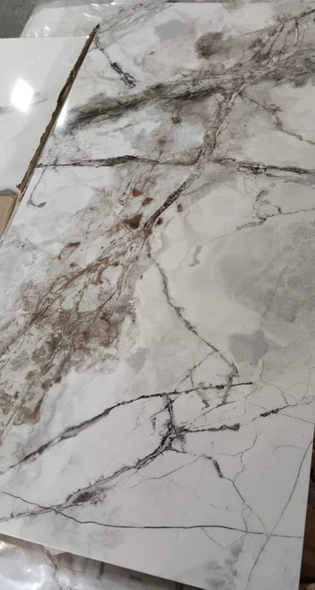 Calacatta Brown Gloss Polished Porcelain Tile 60x120 — SHMOX