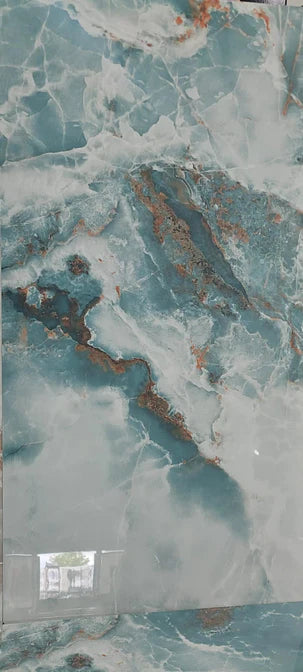 Green Glossy Polished Porcelain Lyra Tile 60x120 — SHMOX